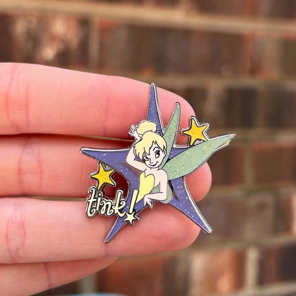Disney | Other | Disney Tinker Bell Glitter Star Pin | Poshmark